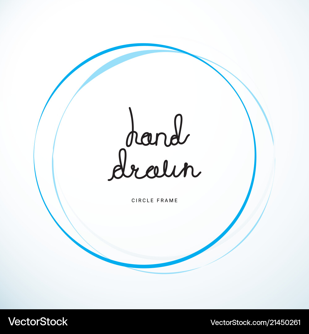 Hand drawn circle Royalty Free Vector Image - VectorStock
