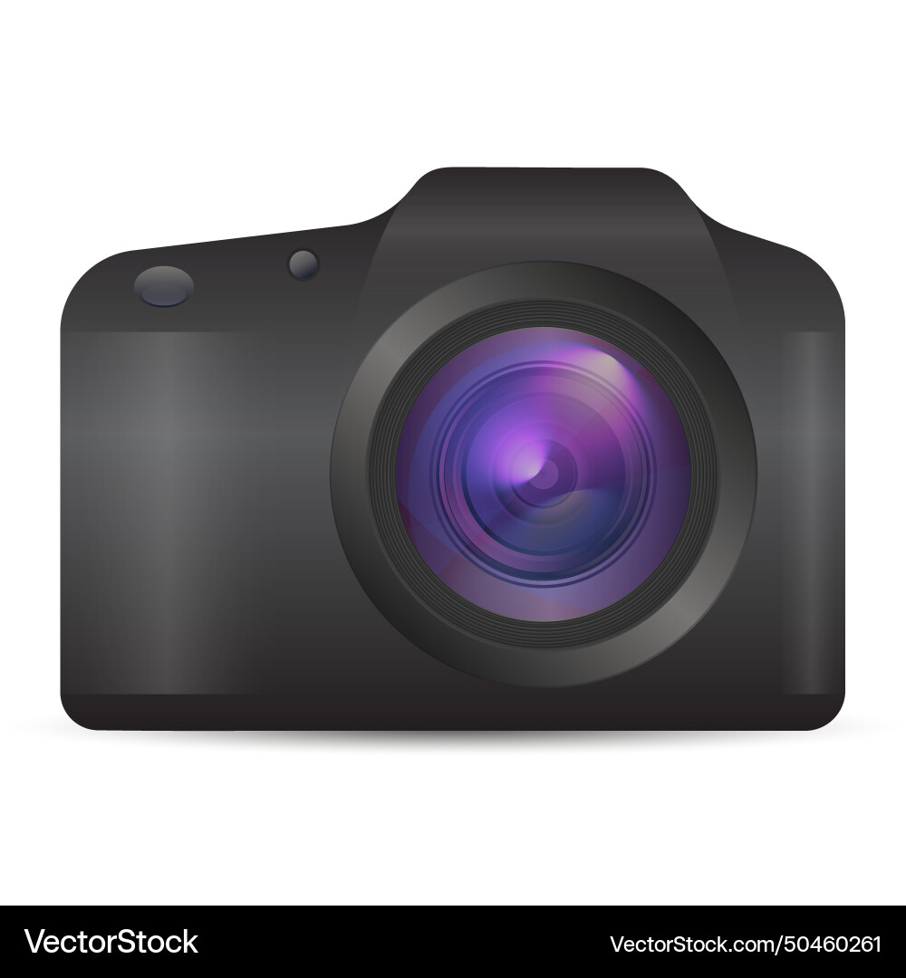 Photo camera realistic colorful analog Royalty Free Vector