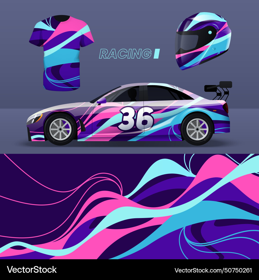 Realistic livery mockup Royalty Free Vector Image