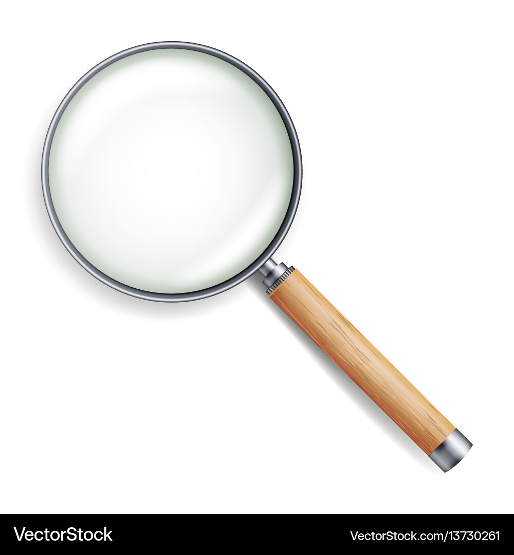 Realistic Magnifying Glass Royalty Free Vector Image