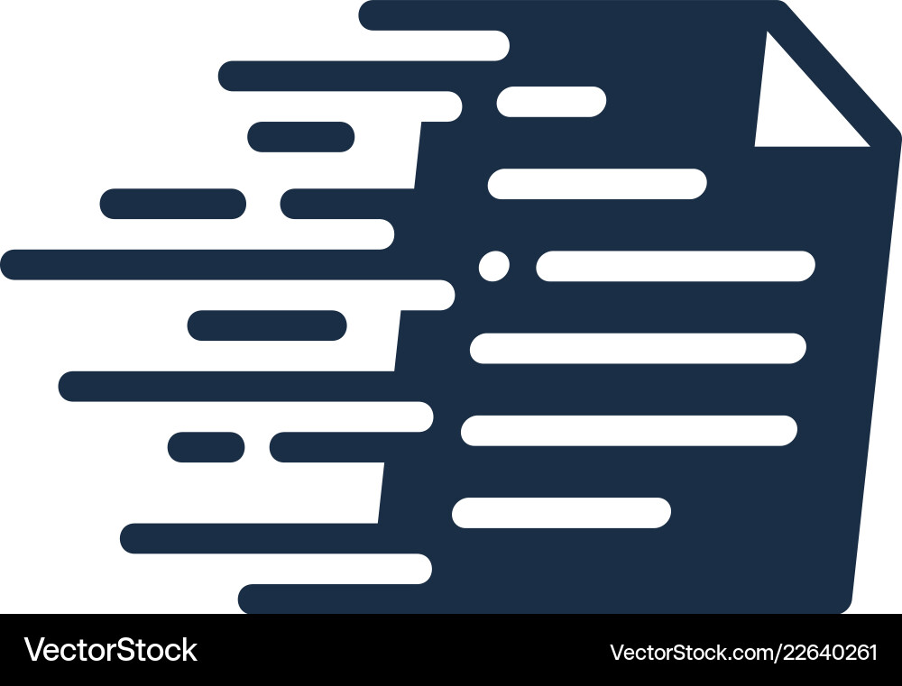 Speed document logo icon design Royalty Free Vector Image