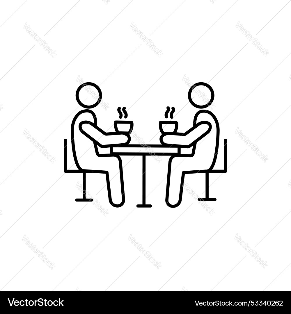 Cafeteria icon set room garden table symbol Vector Image