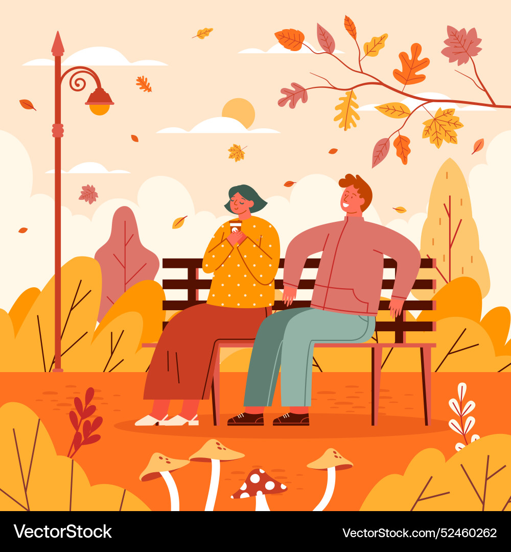 Flat for fall season celebration Royalty Free Vector Image
