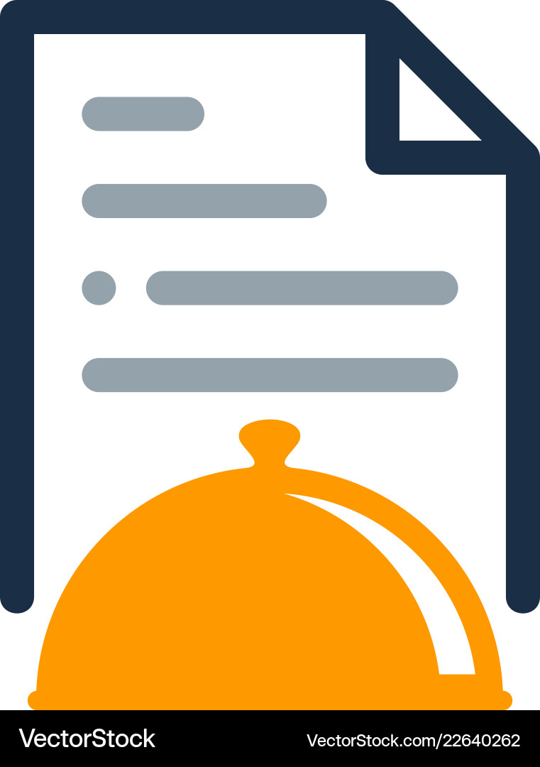 Menu document logo icon design Royalty Free Vector Image