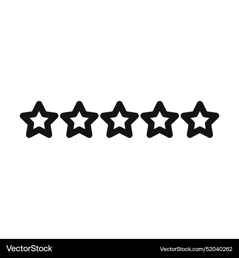 Rating star icon black and white sign Royalty Free Vector