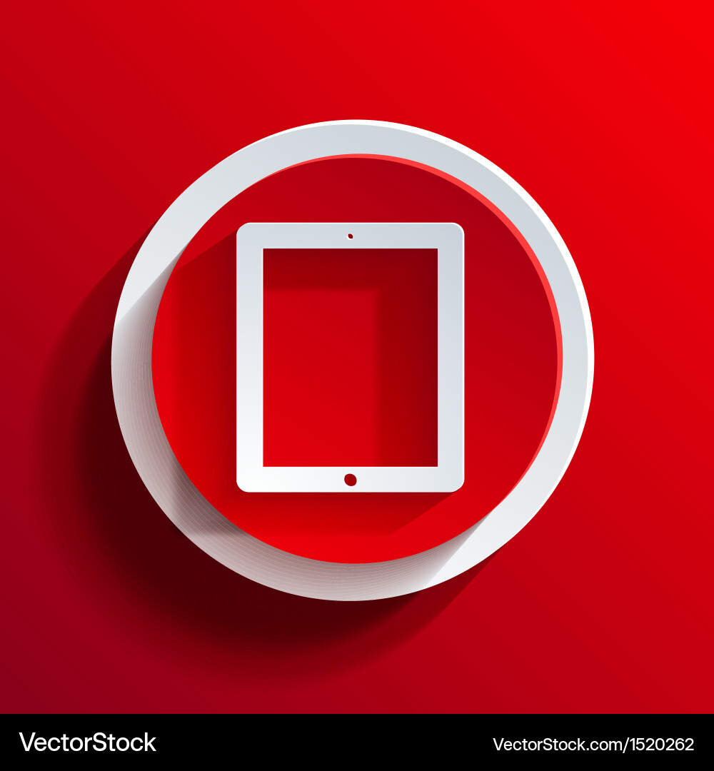 Red circle icon eps10 Royalty Free Vector Image