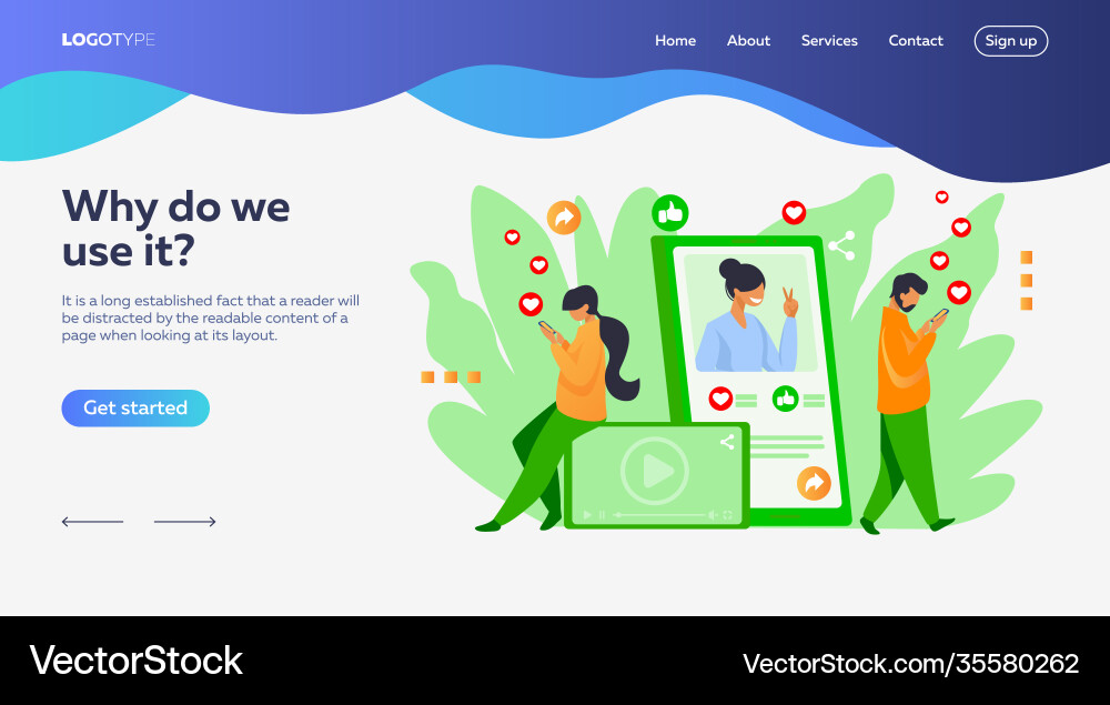 Social media popularity Royalty Free Vector Image