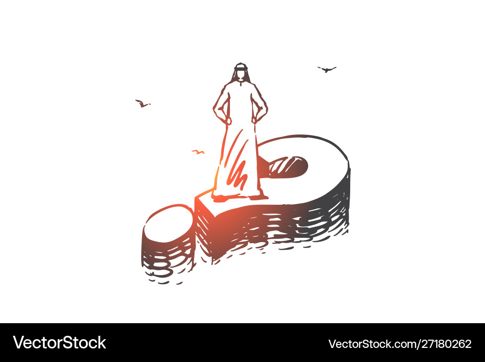 Solution problem decision concept sketch hand Vector Image