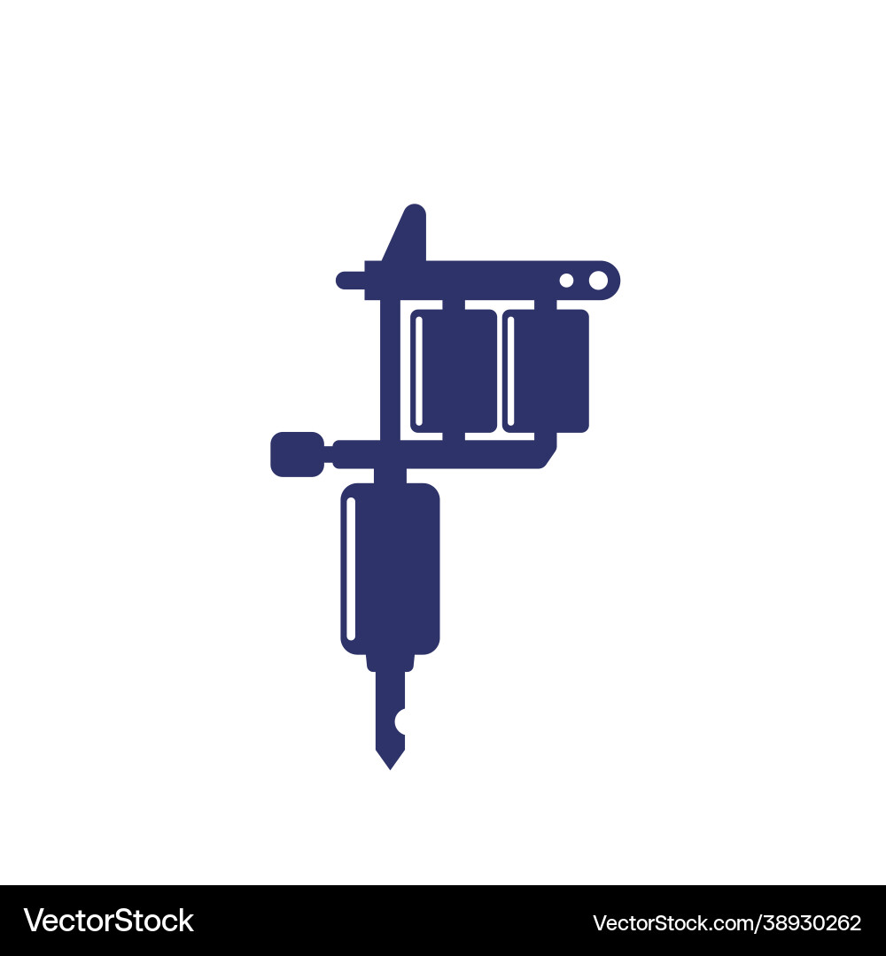 Tattoo machine on white icon Royalty Free Vector Image
