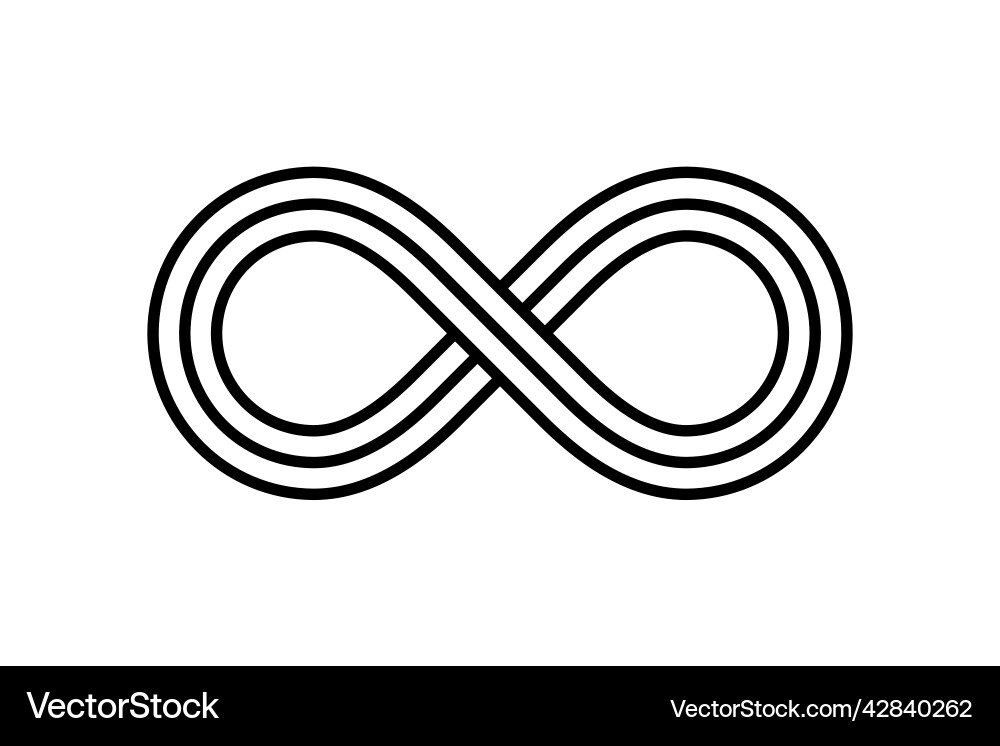 Dreifach-Infinity-Symbol Lizenzfreies Vektorbild
