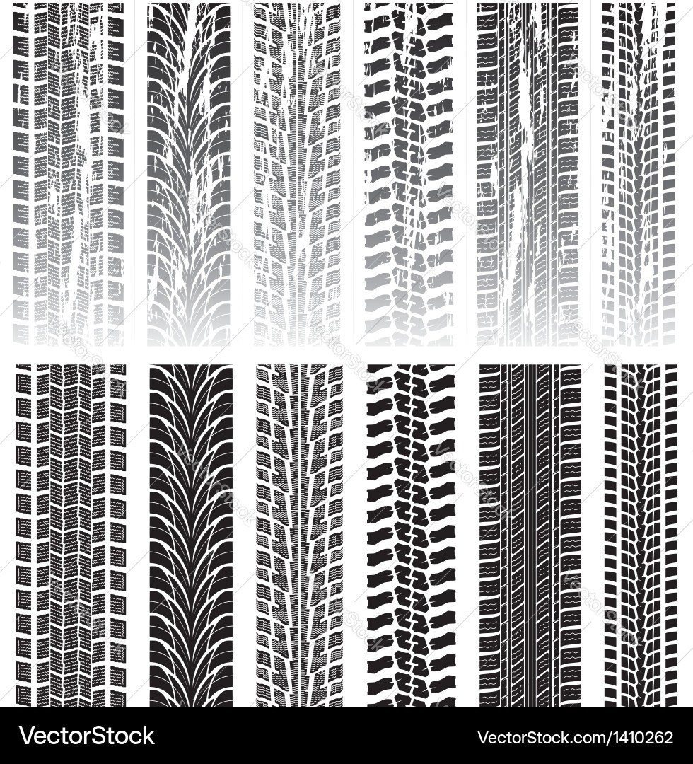 Tyre prints Royalty Free Vector Image - VectorStock
