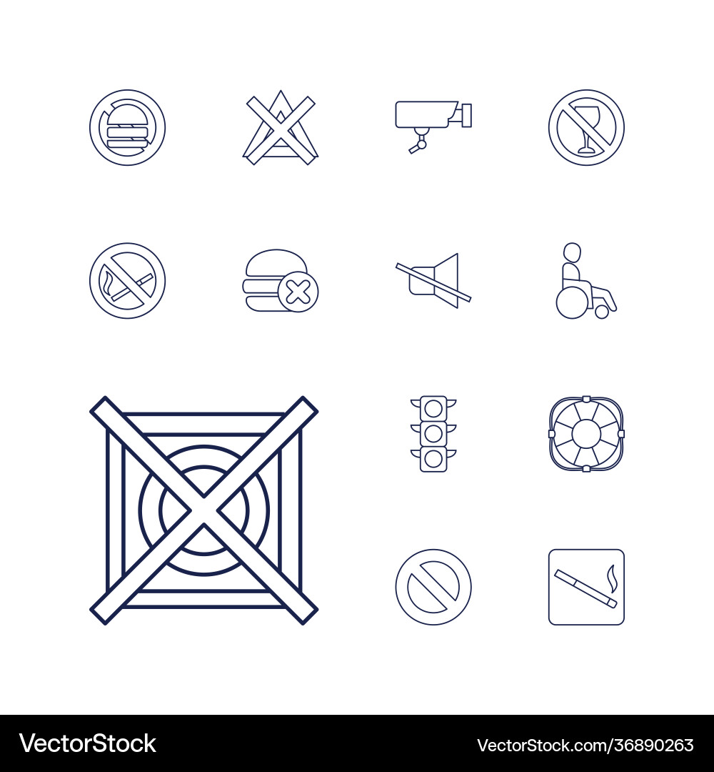 13 warning icons Royalty Free Vector Image - VectorStock
