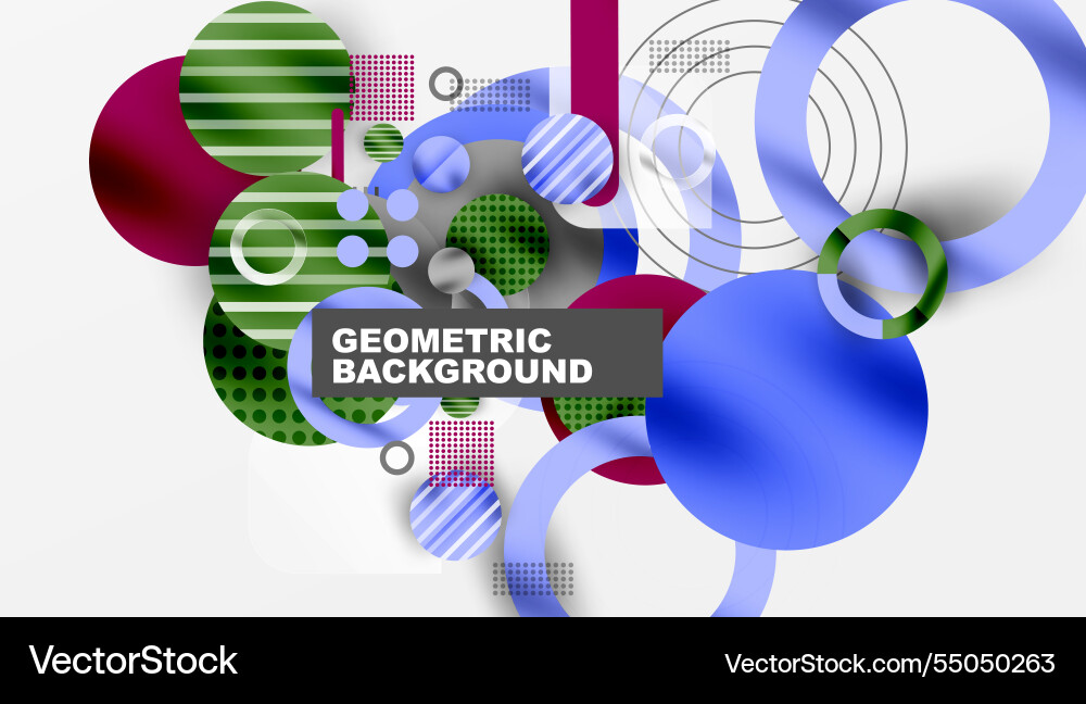Abstract circle design with overlapping Royalty Free Vector