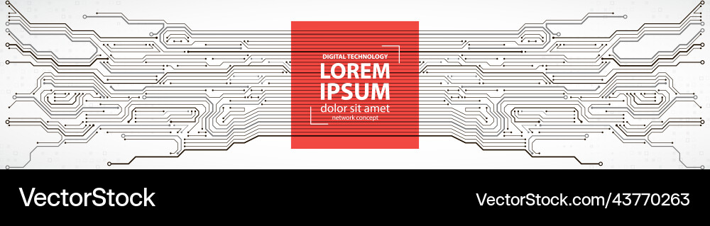 Abstract Technology Circuit Board Communication Vector Image