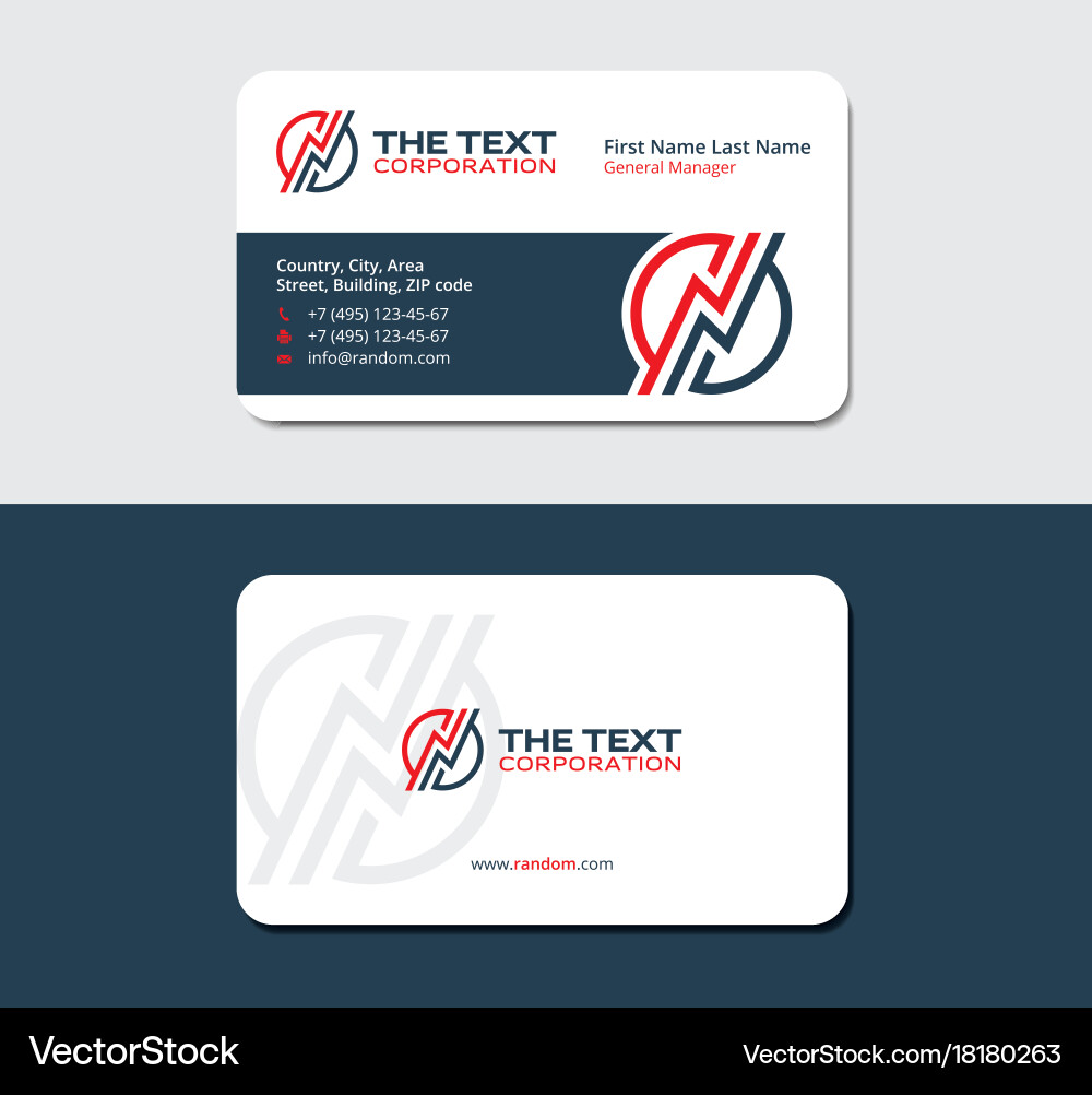 Business card with a flash Royalty Free Vector Image