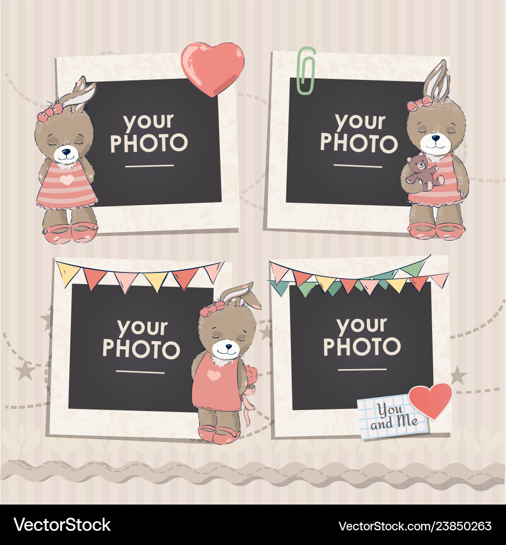 Collage photo frame Royalty Free Vector Image - VectorStock