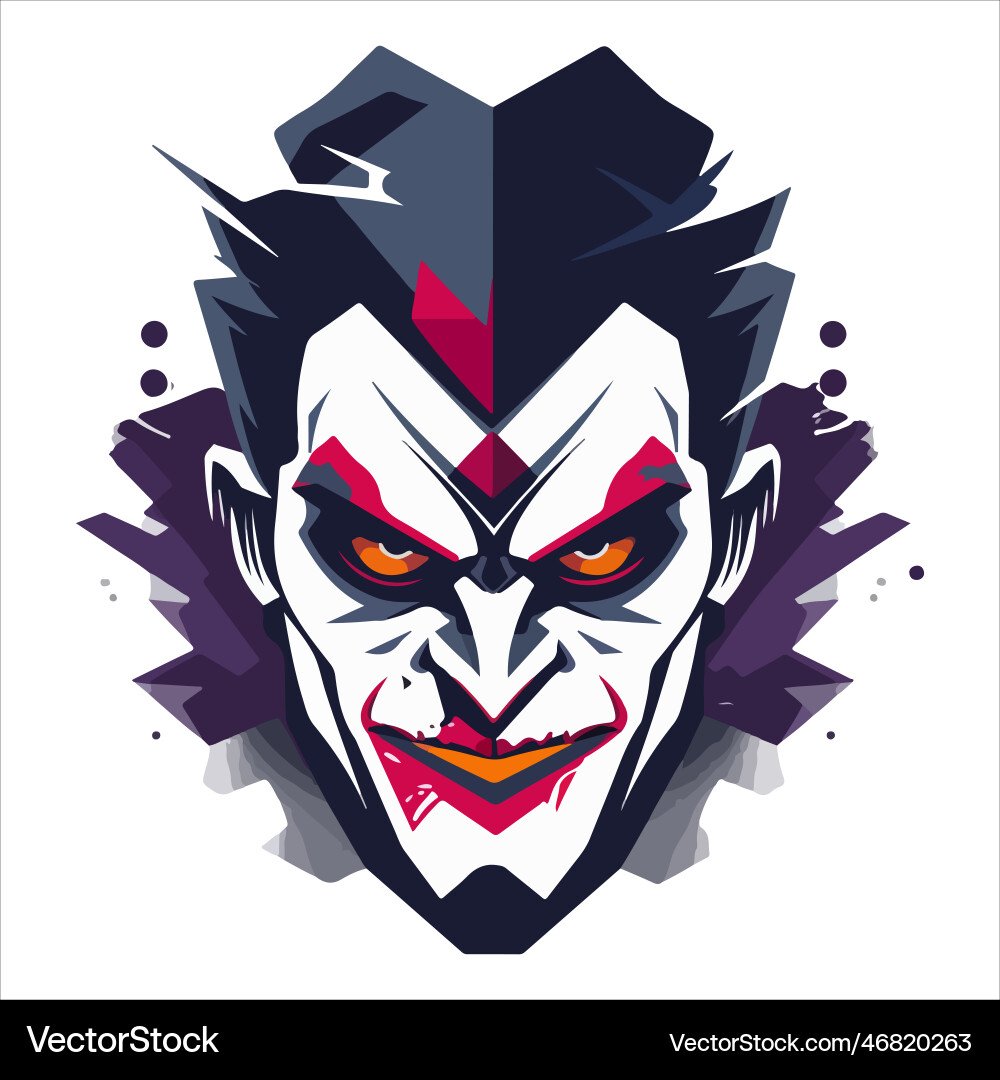 Evil Clown Mascot Logo Royalty Free Vector Image
