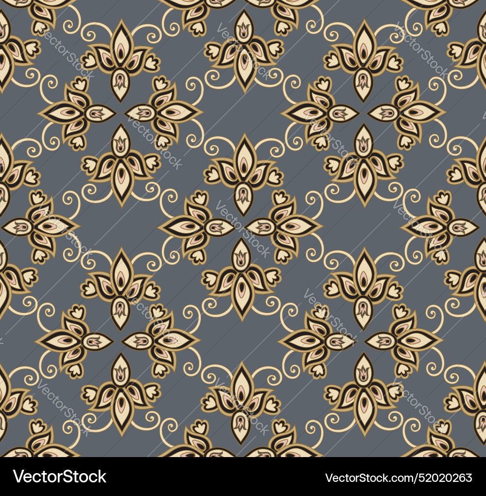 Flourish seamless pattern european retro interior Vector Image