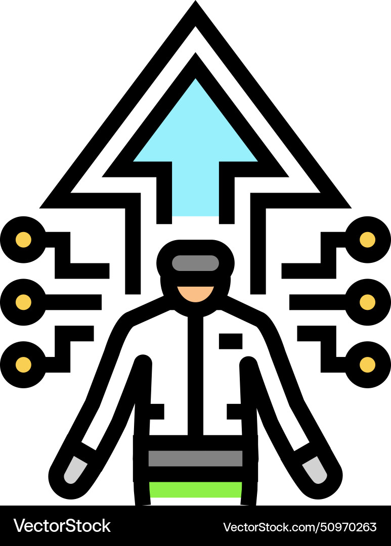 Future focused tech enthusiast color icon Vector Image