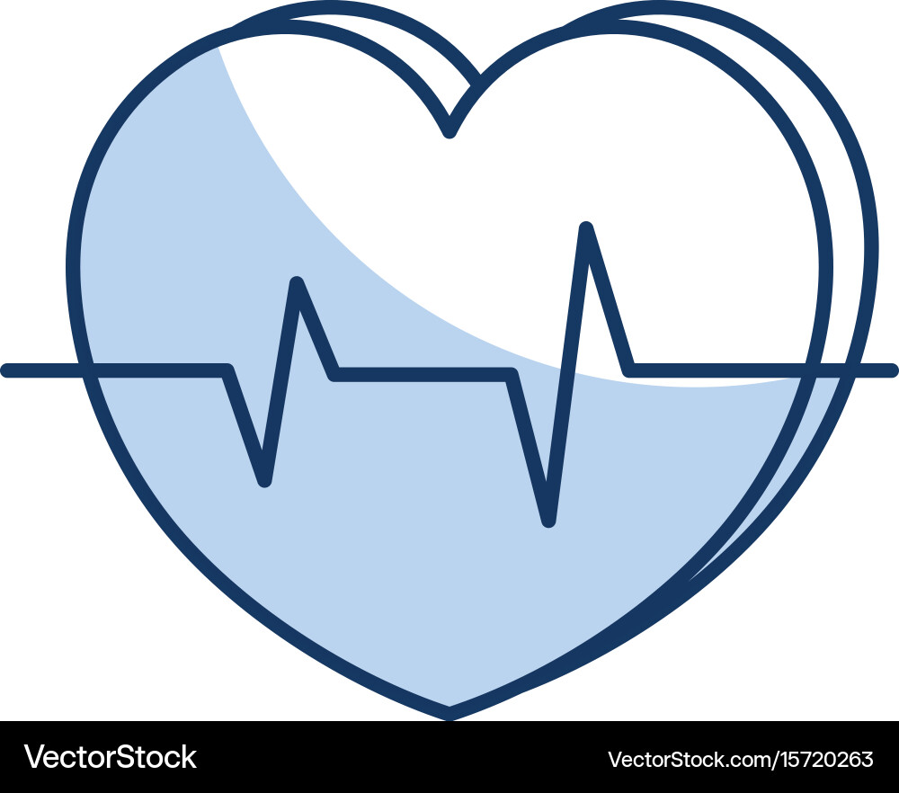 Heart cardiology isolated icon Royalty Free Vector Image