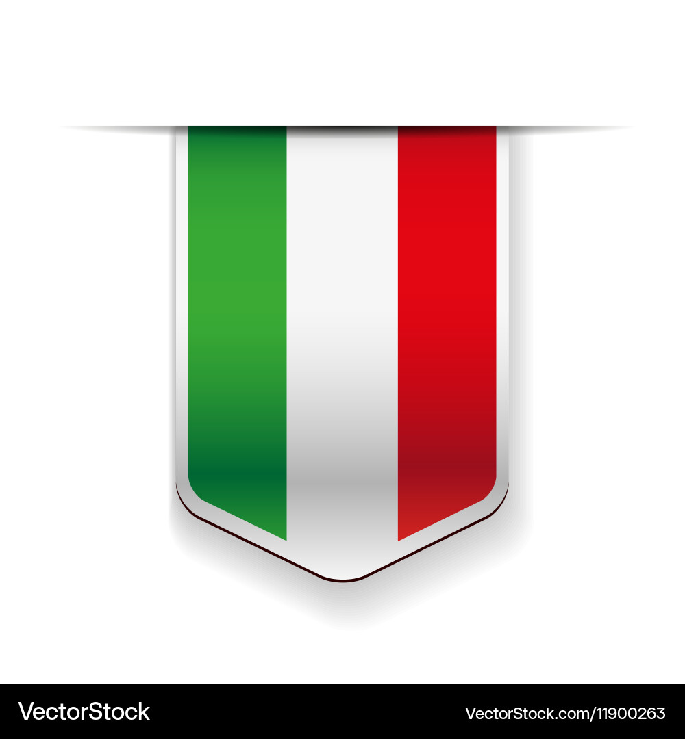 Italy flag ribbon Royalty Free Vector Image - VectorStock