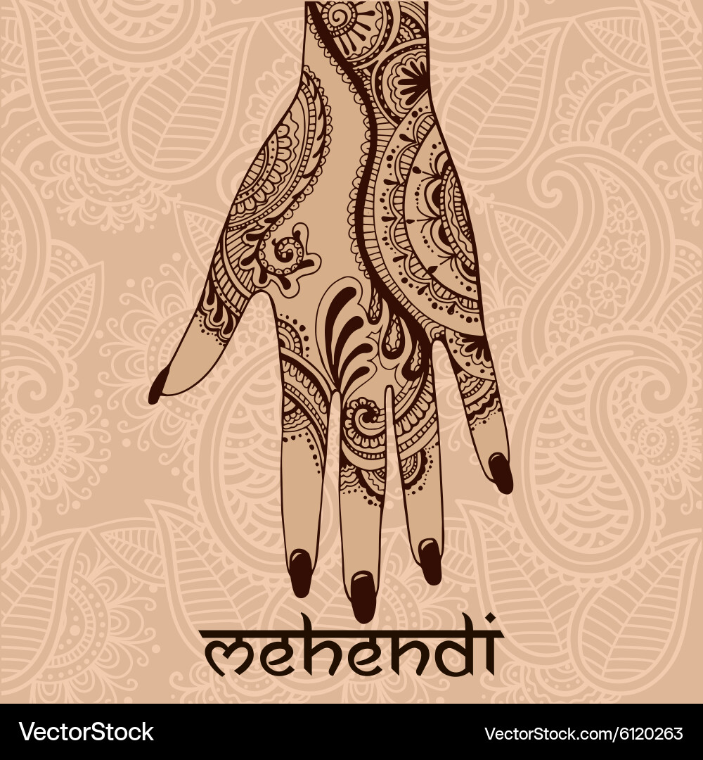 Mehendi Royalty Free Vector Image - VectorStock