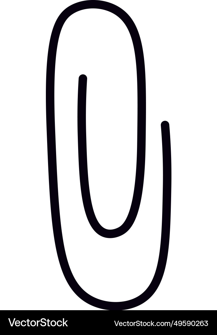 Paper clip outline Royalty Free Vector Image - VectorStock