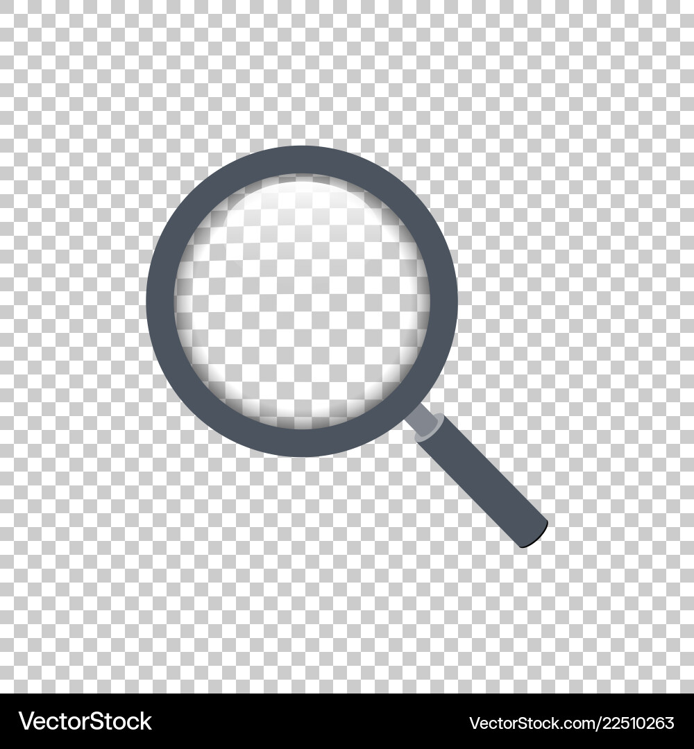 Realistic magnifying glass Royalty Free Vector Image