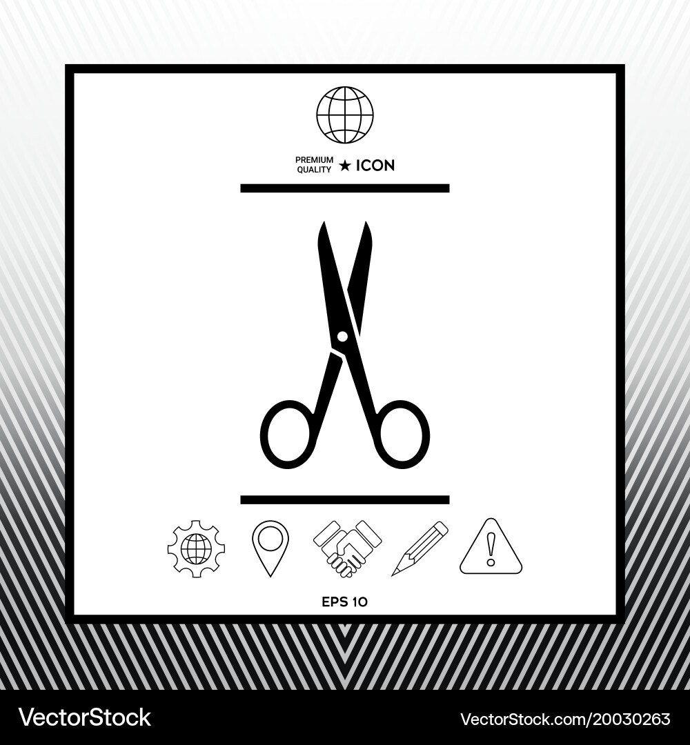 Scissors symbol icon Royalty Free Vector Image