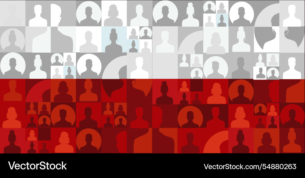 Stylized flag of poland Royalty Free Vector Image