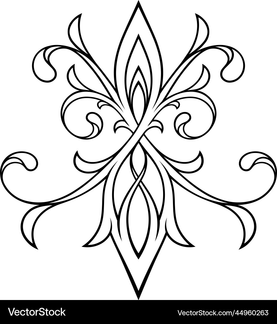 Victorian Gothic Filigree Ornament Royalty Free Vector Image