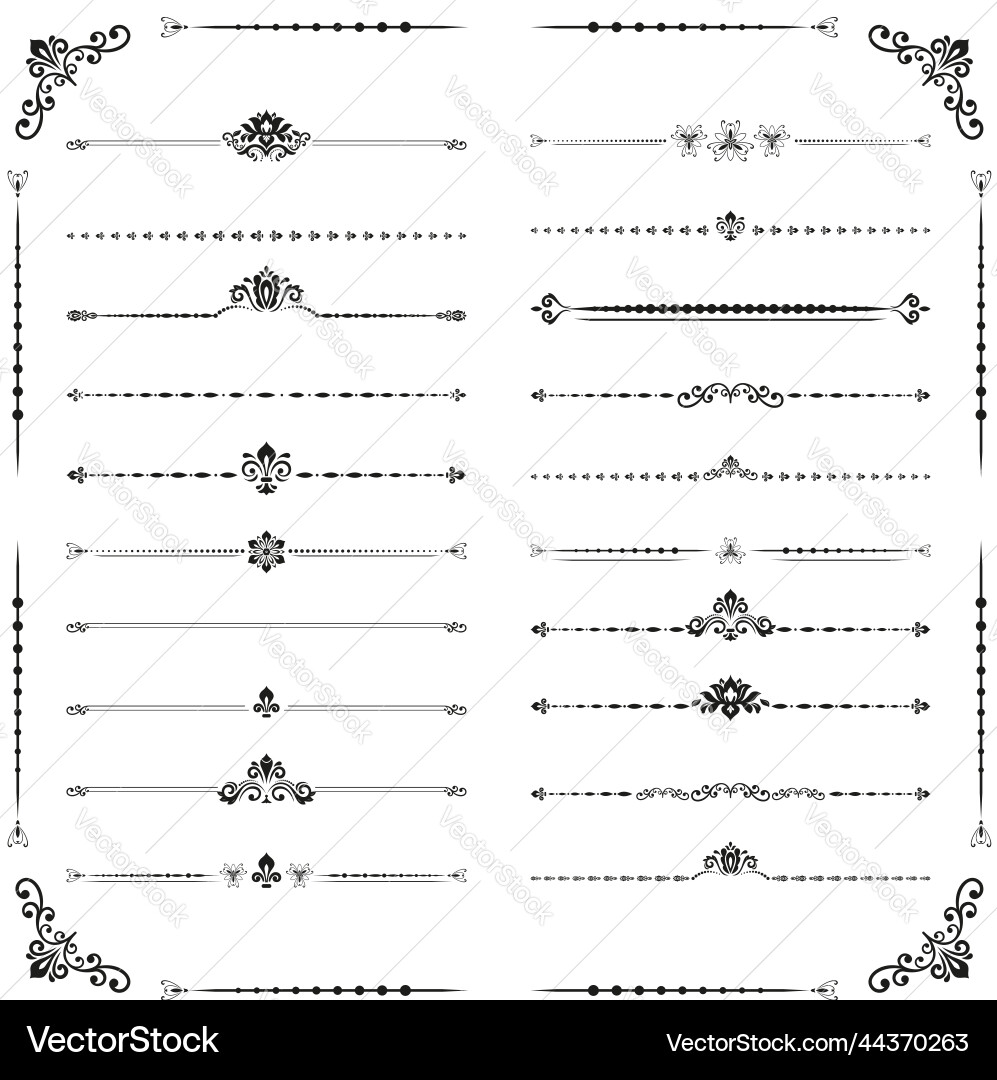 Vintage big set of horizontal patterns Royalty Free Vector