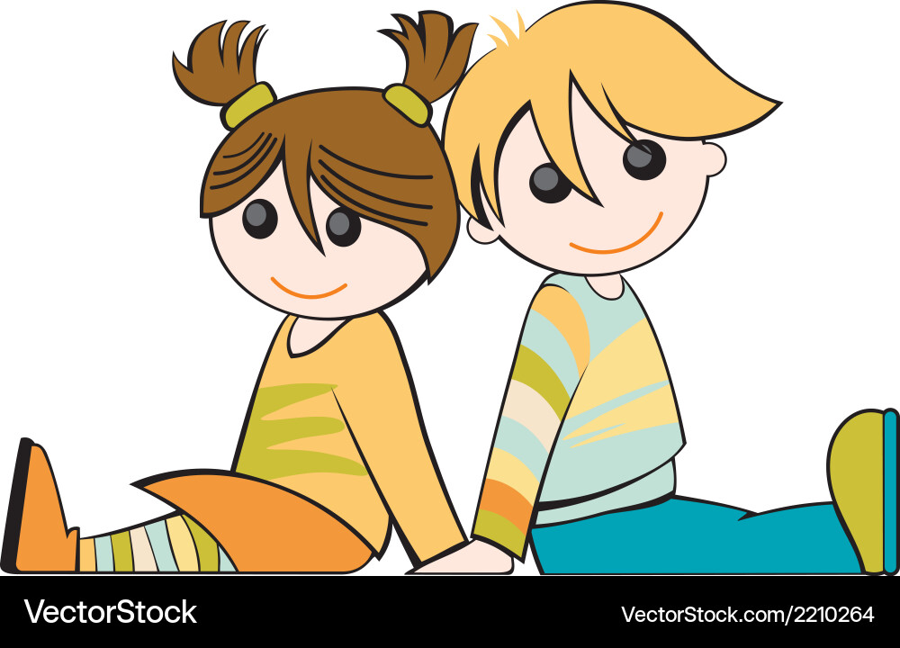 Boy and girl Royalty Free Vector Image - VectorStock
