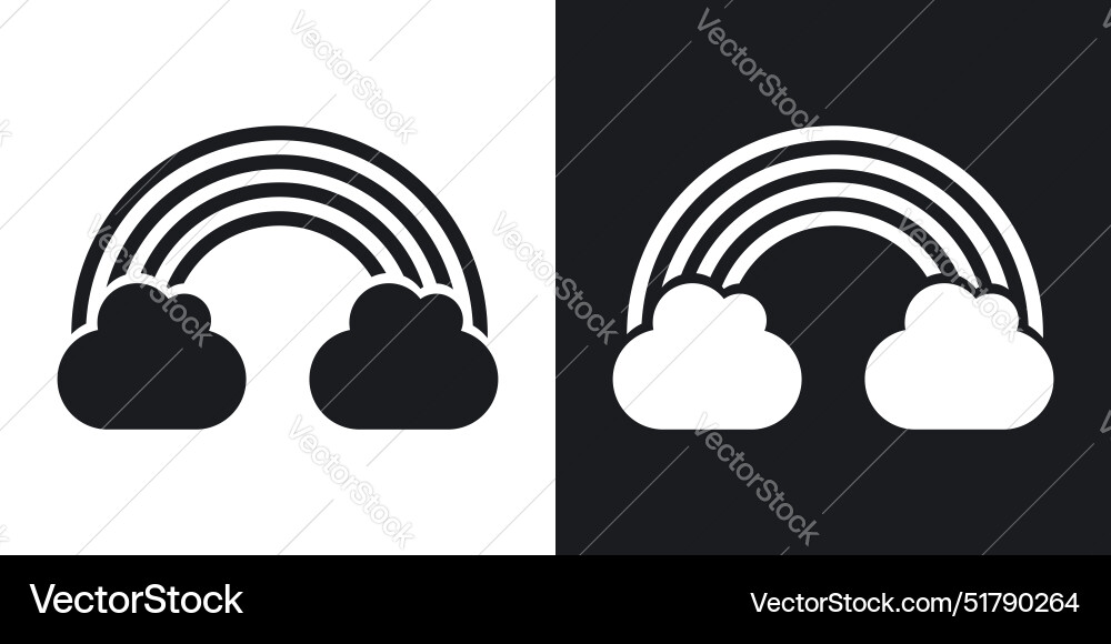 Cloud rainbow icon Royalty Free Vector Image - VectorStock
