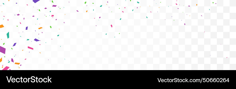 Colorful confetti isolated on transparent Vector Image