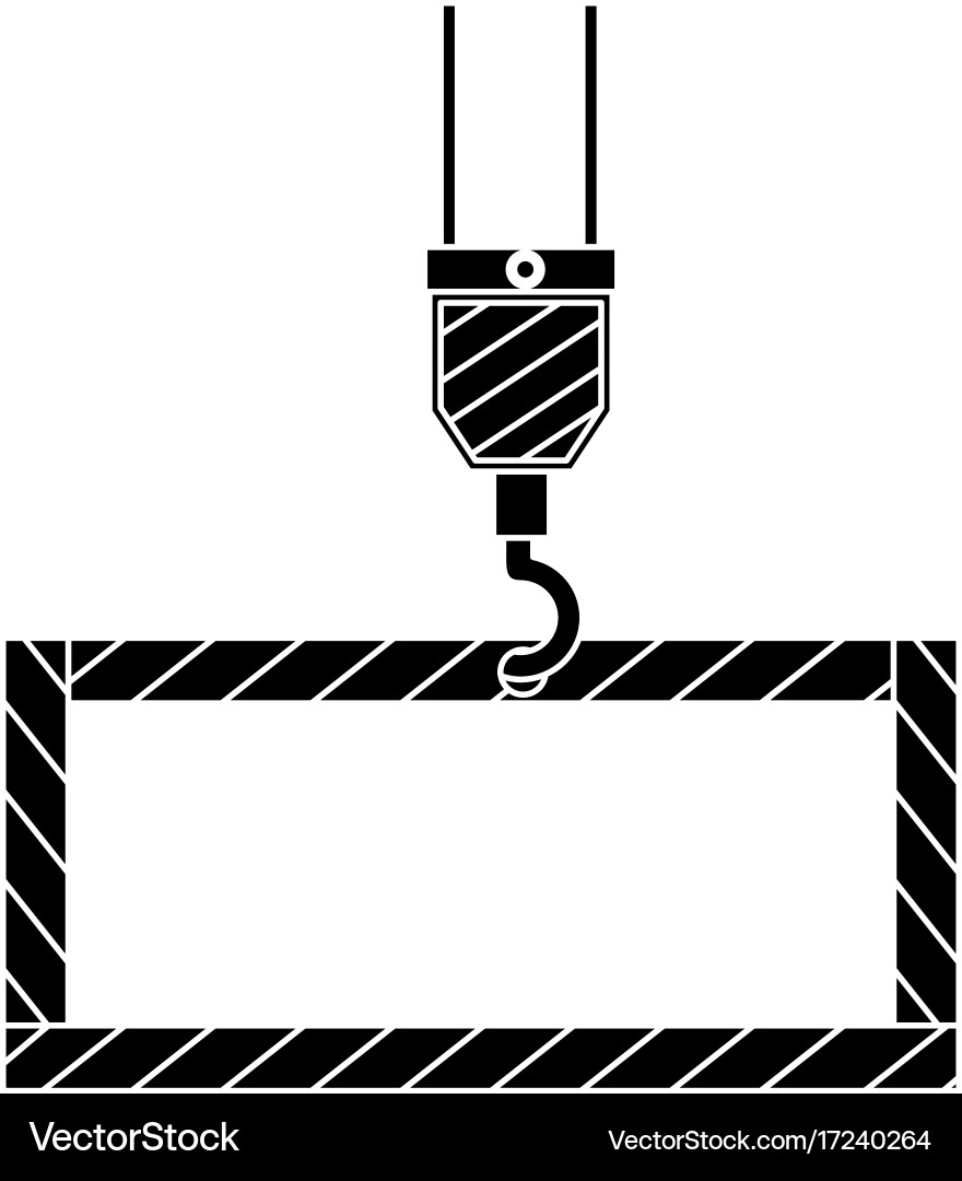 Construction board hanging icon Royalty Free Vector Image