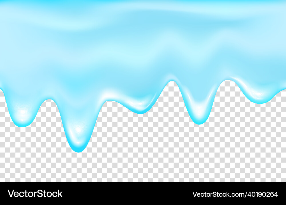 Dripping water isolated on transparent background Vector Image