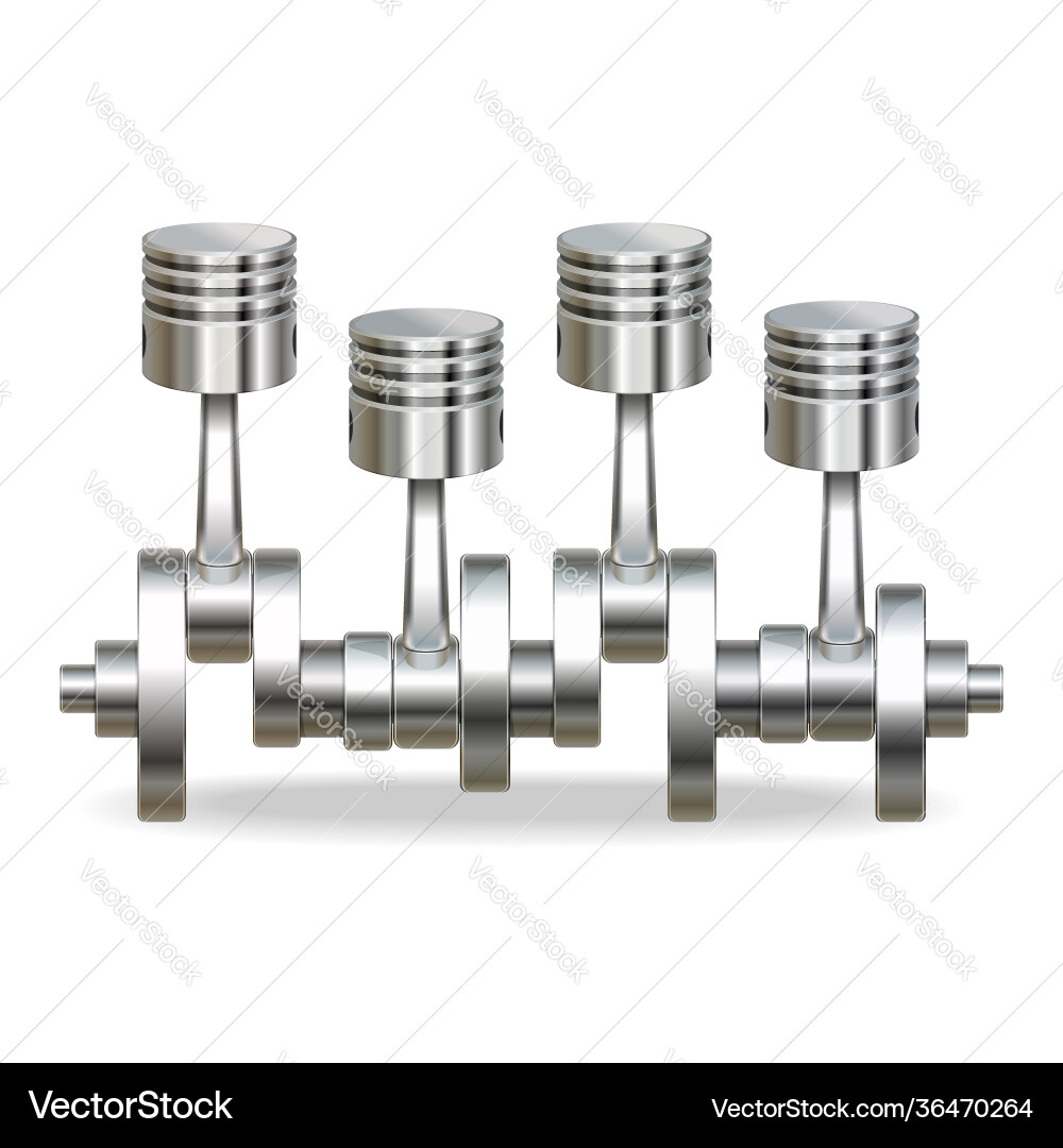 Engine pistons Royalty Free Vector Image - VectorStock