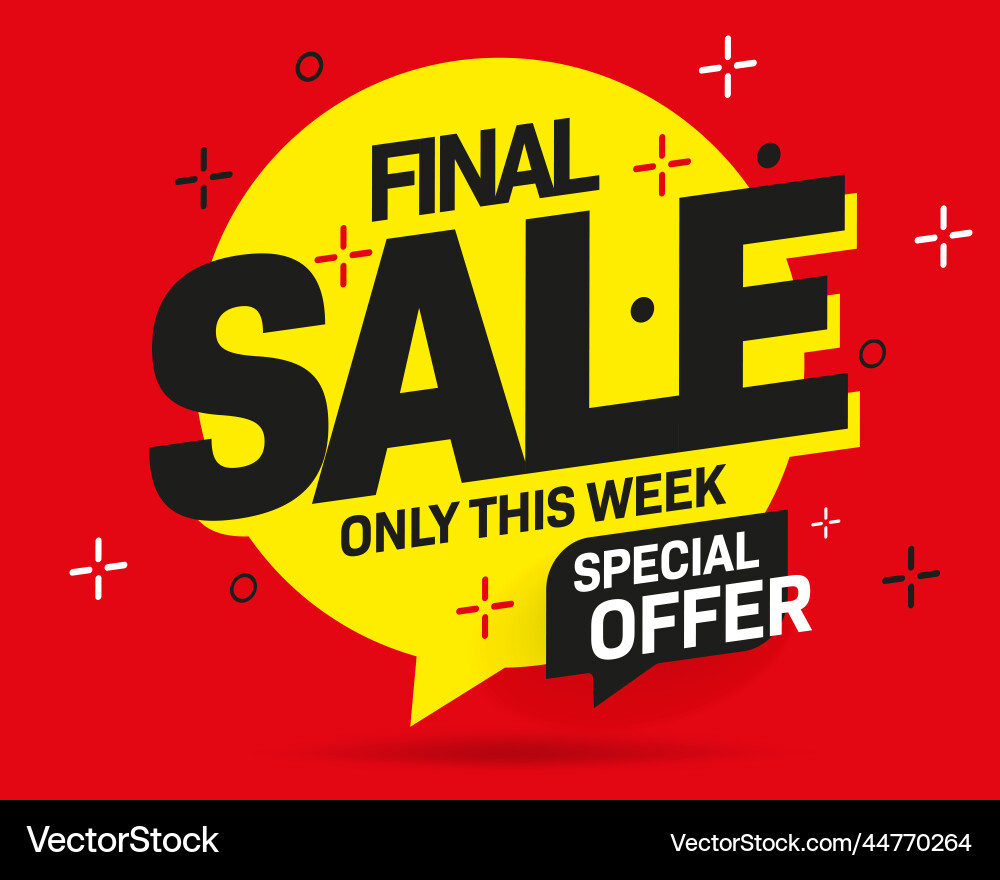 Final sale label with week special offer Vector Image