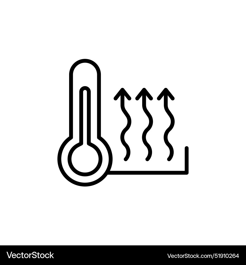 Heat icon set warmth and temperature for climate Vector Image