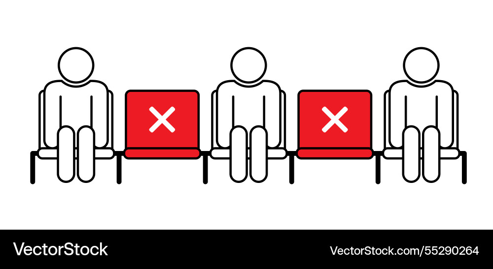 Social distancing keep your distance mpox Vector Image