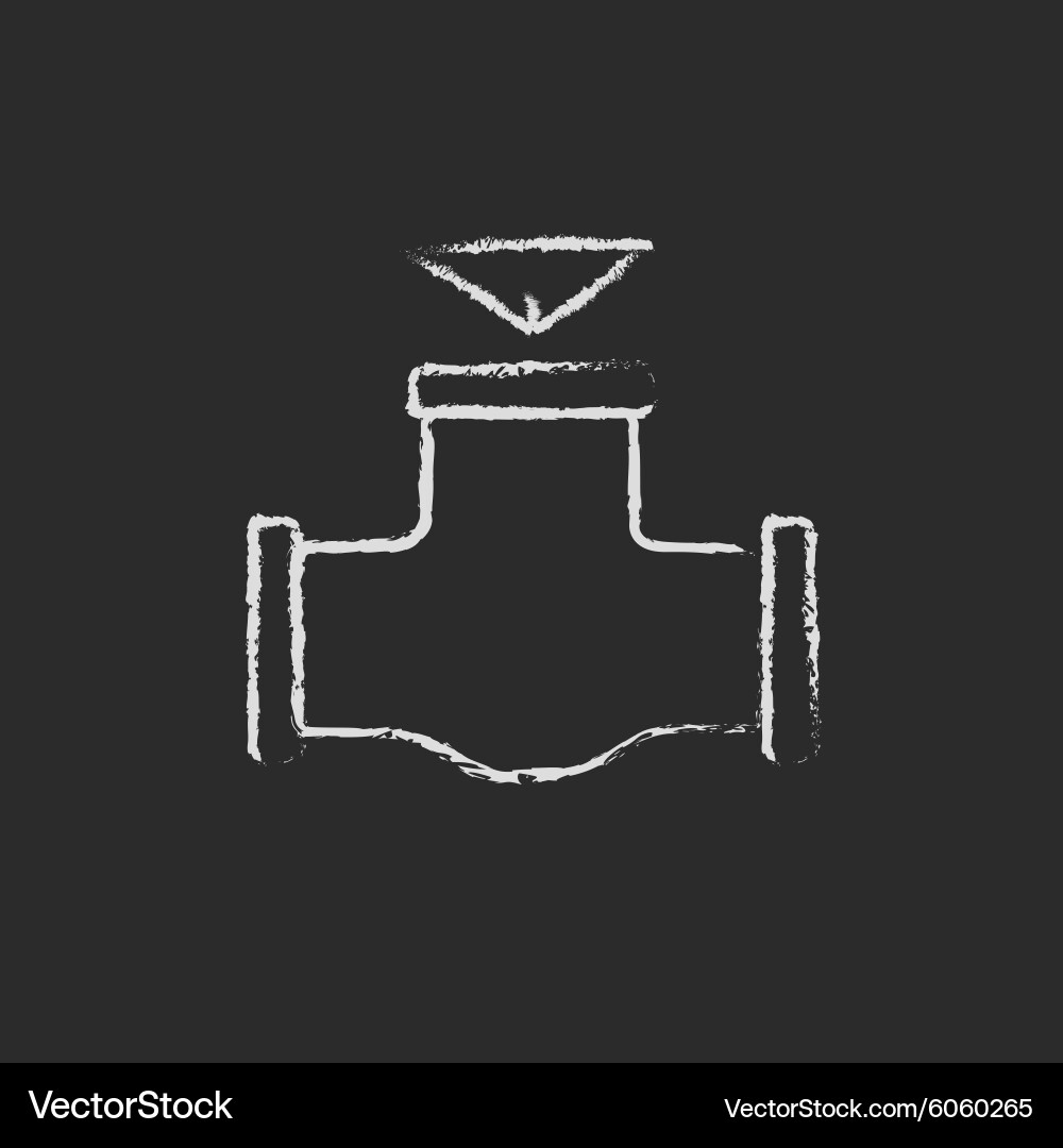 Chalk Gas Valve Icon Royalty Free Vector Image