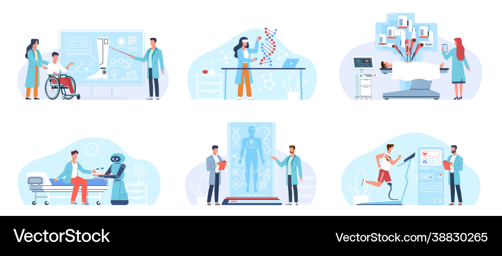 Future surgery technologies futuristic healthcare Vector Image