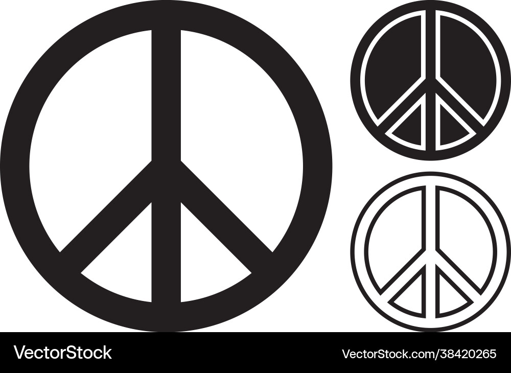 Peace sign Royalty Free Vector Image - VectorStock