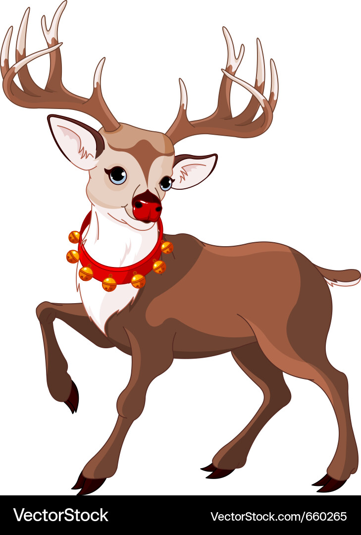 Rudolf the red nosed reindeer Royalty Free Vector Image
