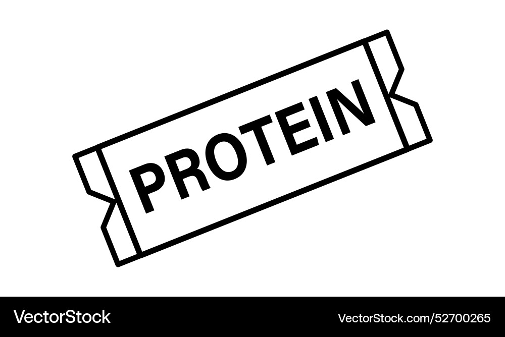 Wrapped protein snack bar outline icon Royalty Free Vector