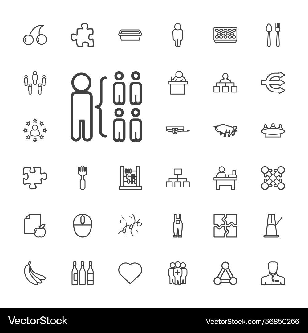 33 group icons Royalty Free Vector Image - VectorStock