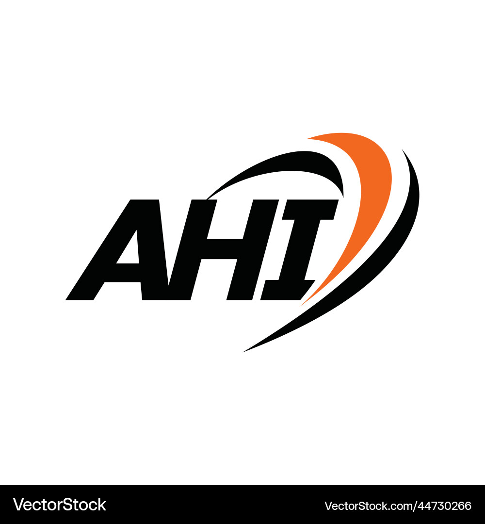 Ahi monogram logo Royalty Free Vector Image - VectorStock