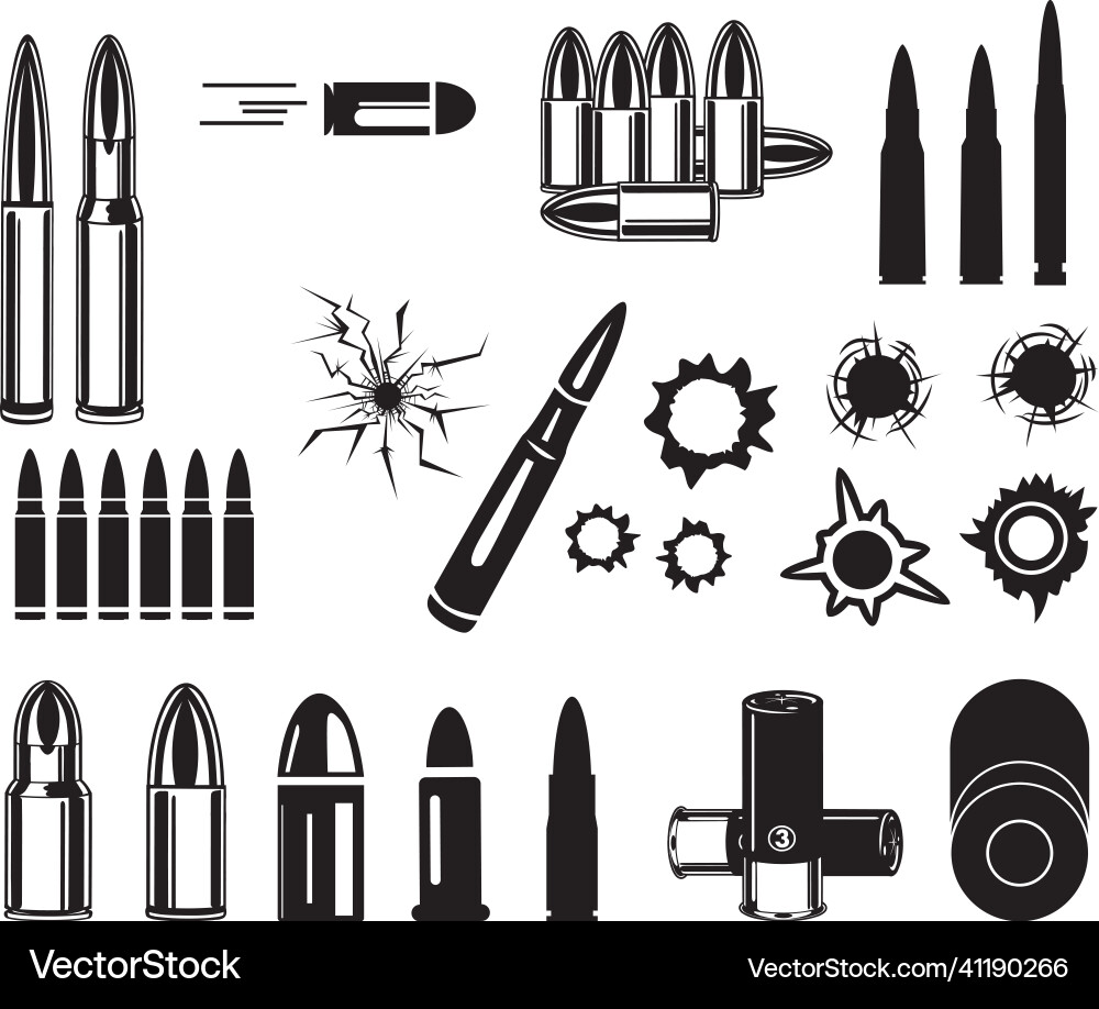 Bullet army weapon svg Royalty Free Vector Image