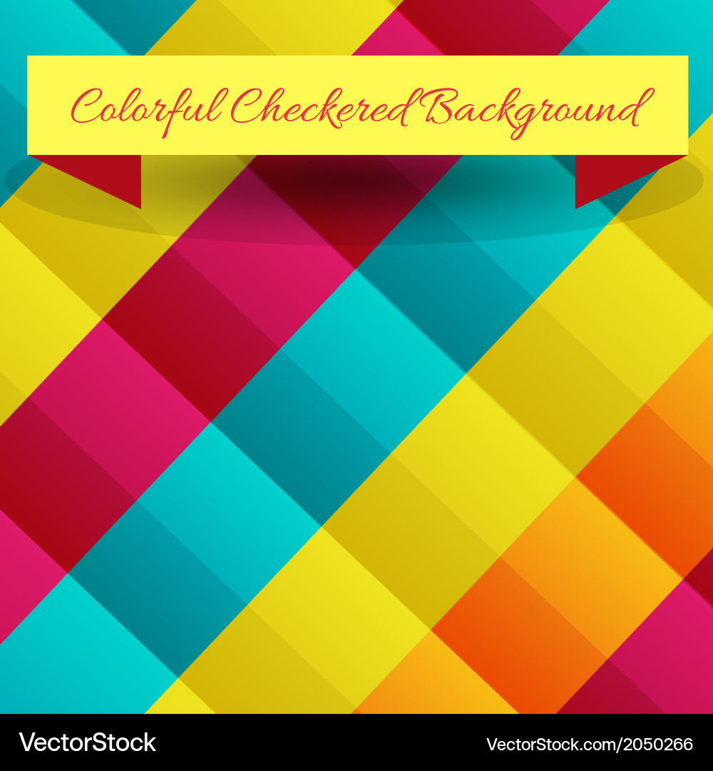 Colorful checkered background Royalty Free Vector Image